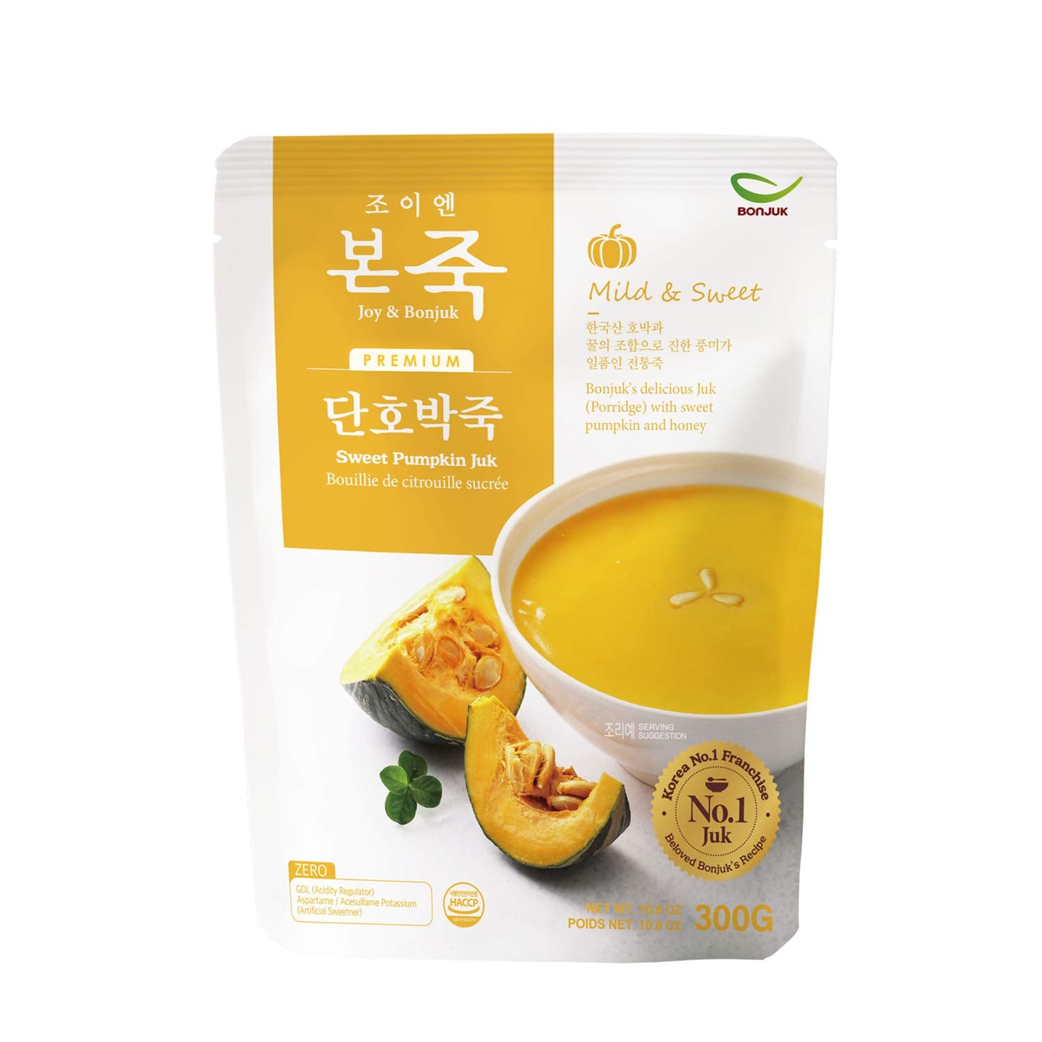 BONJUK Sweet Pumpkin (Juk) Rice Porridge - 10.6oz(300g)